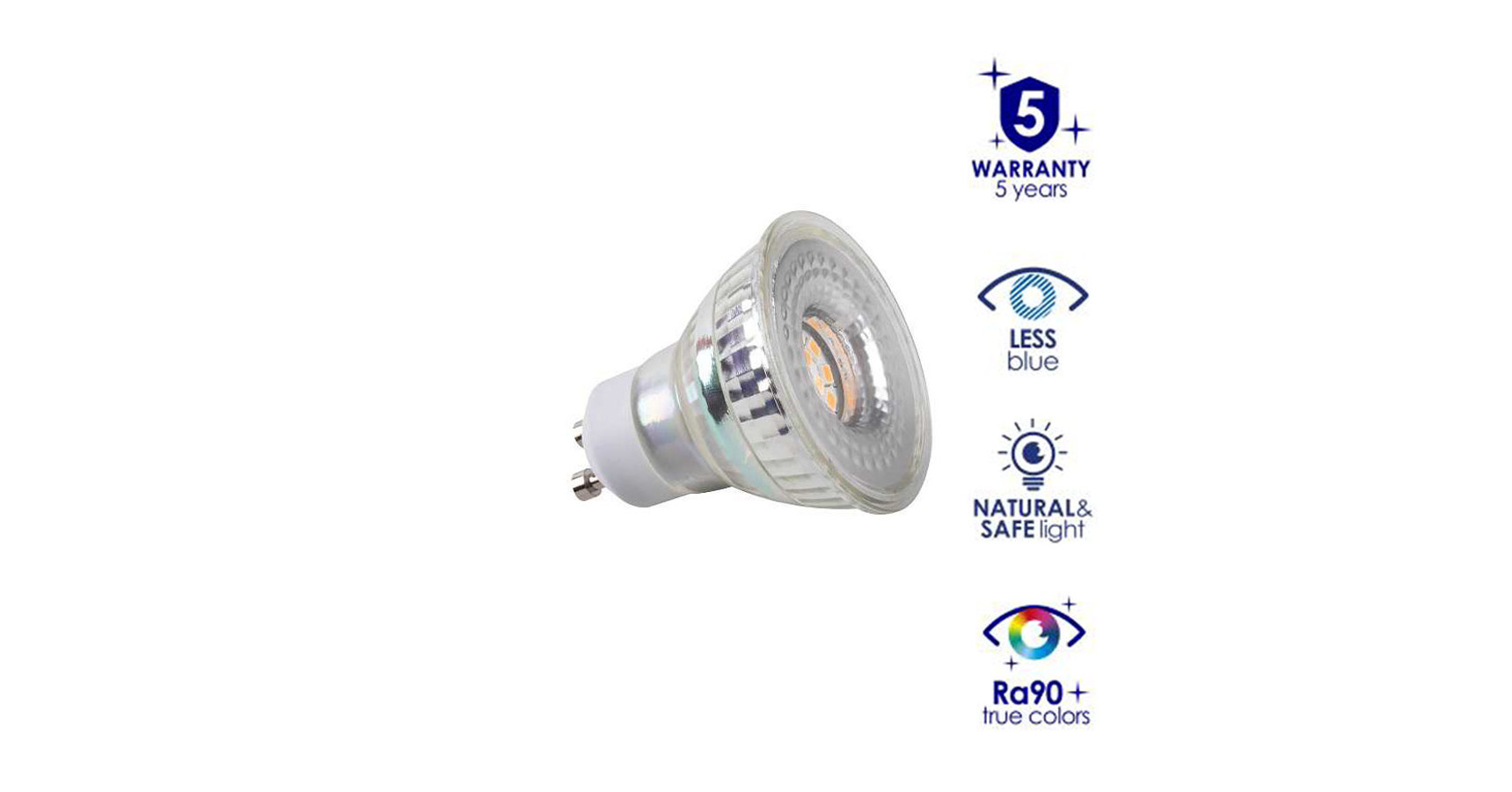 Kanlux IQ-LED Life GU10 4,8W-NW, LESS BLUE, RA90+, 450 lumen, szembarát